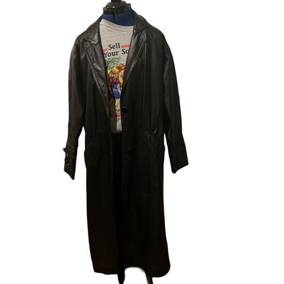 JL Colebrook | Jackets & Coats | Vintage Leather Coat Black Perfect ...